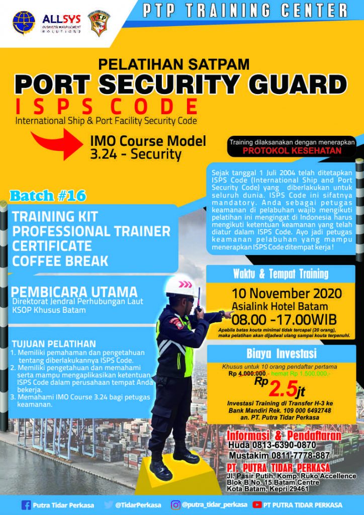 Training ISPS CODE - IMO Model Course 3.24 Security (Training Port ...